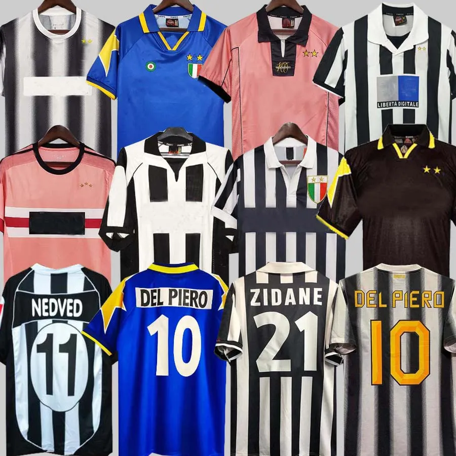 Retro DEL PIERO Conte Soccer Jerseys PIRLO Buffon INZAGHI 84 85 92 95 ...