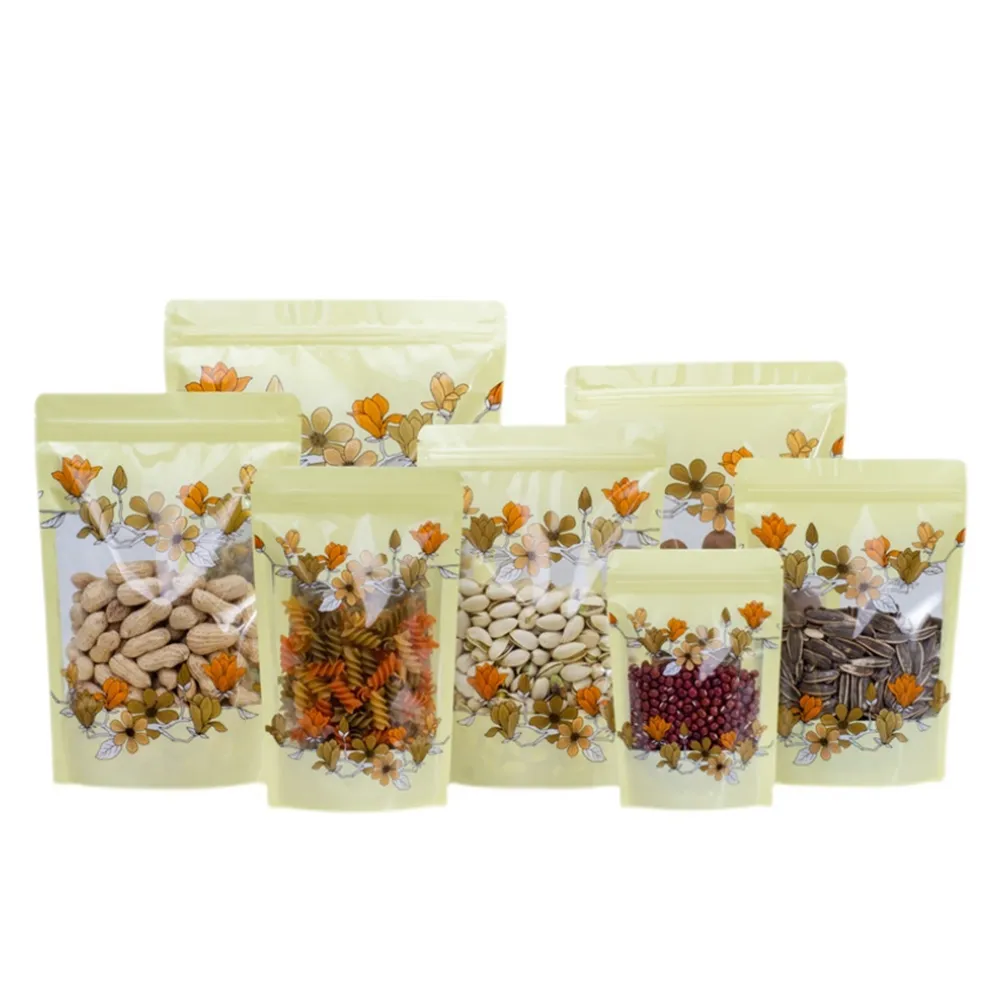 Wholesale Resealable Plastic Window Reusable Bags With Stand Up Tear ...