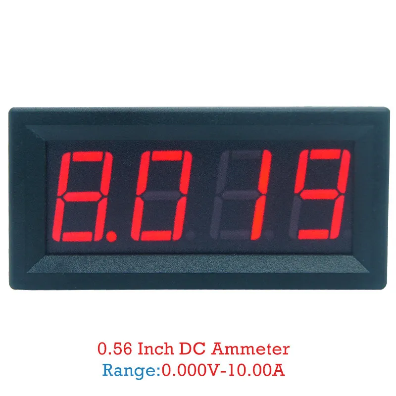 Accurate 0-9.999A Digital Ammeter - 4-Digit LED Current Panel Meter, 0. ...