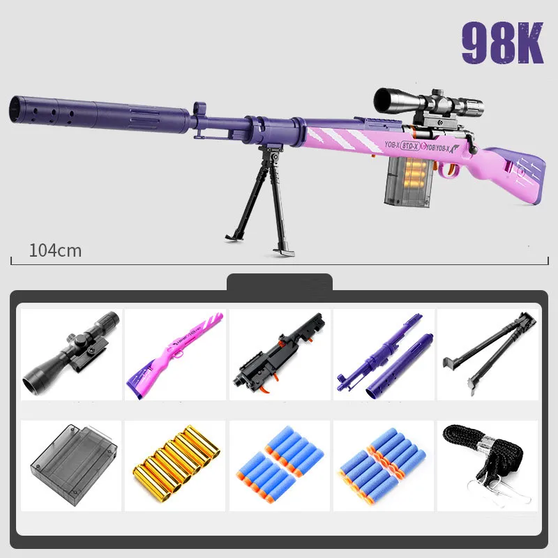 ₩48,016에서 AWM M24 98K 장난감 건 쉘 던지기 소프트 총알 저격수 소총 공압 블래스터 권총을위한 어린이 성인 코스프레 소품 CS 싸움 | DHgate