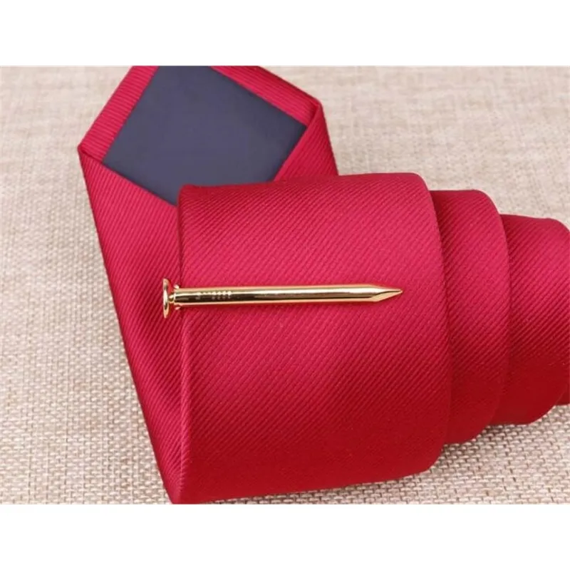 Gold Tie Clips Set - Creative Blot Design, Secure Tin Pin Clasp ...