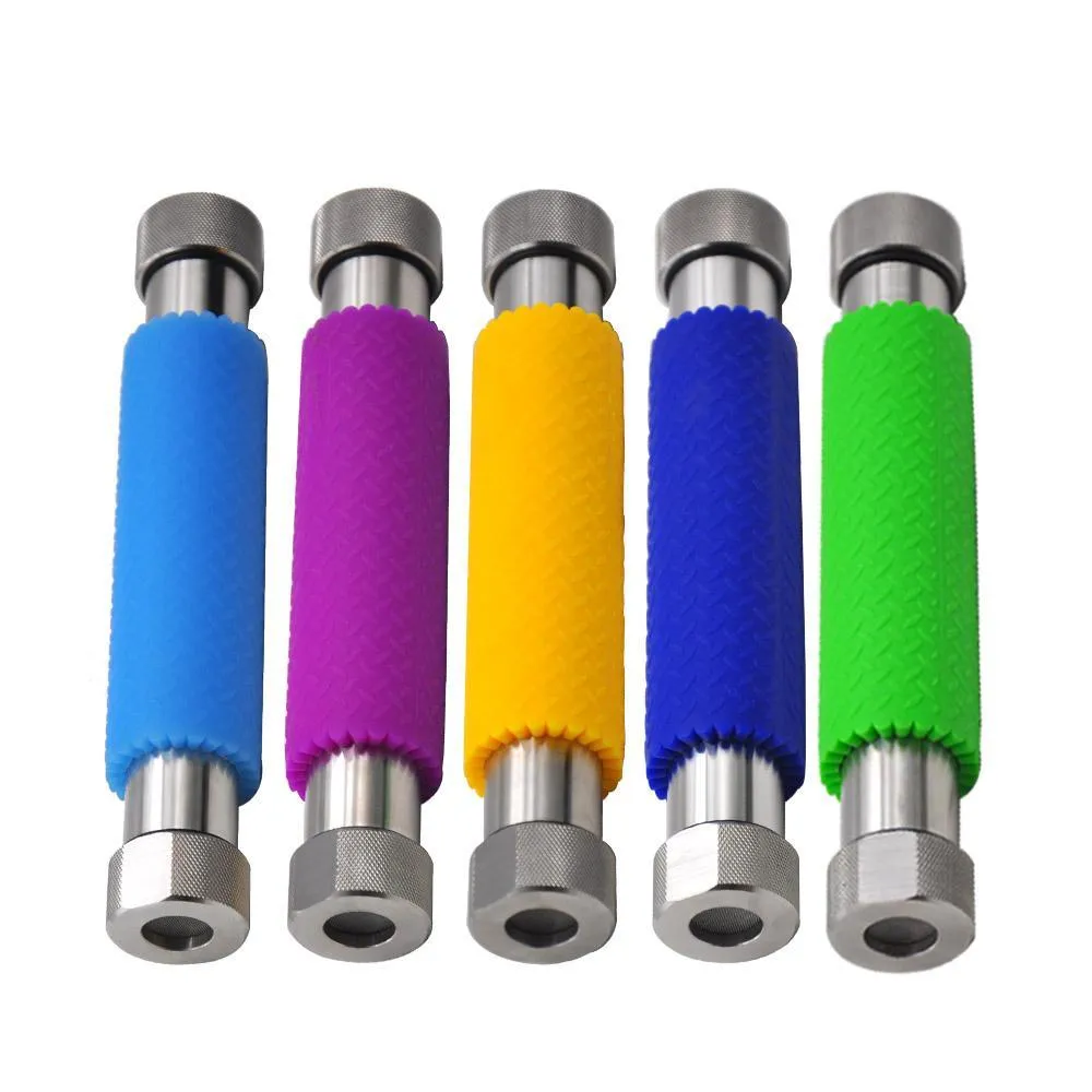 304 Stainless Steel Oil Extractor Tube Silicone Protection Glass Dab ...
