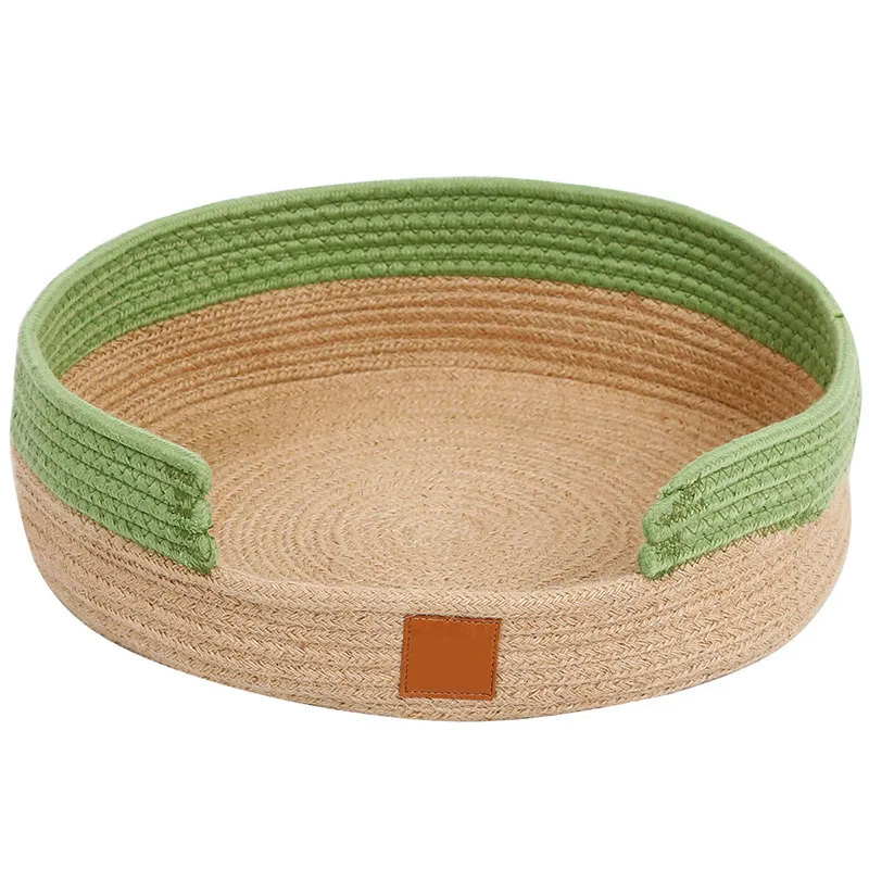 Round Cat Scratcher With Hammocker Bed Cushion Basket Cotton Durable ...