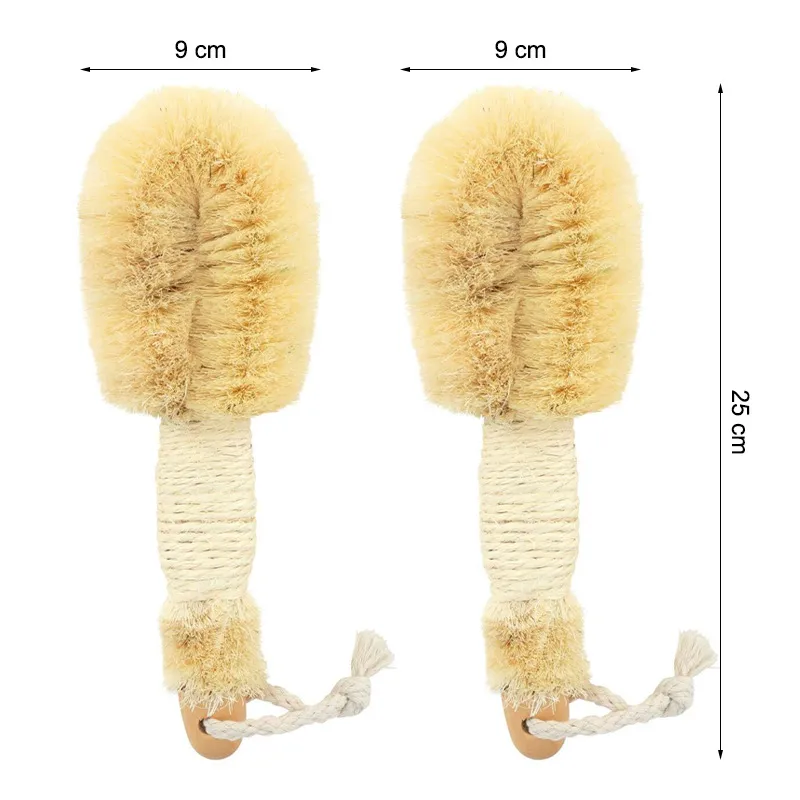 Natural Sisal Body Brush for Dry Skin - Exfoliating Shower Scrubber ...
