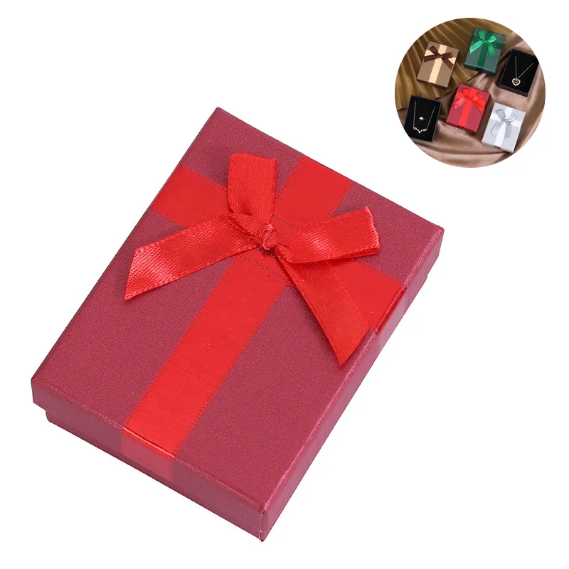 Jewelry Box with Bow for Rings and Earrings Gift Wrapping Paper ...