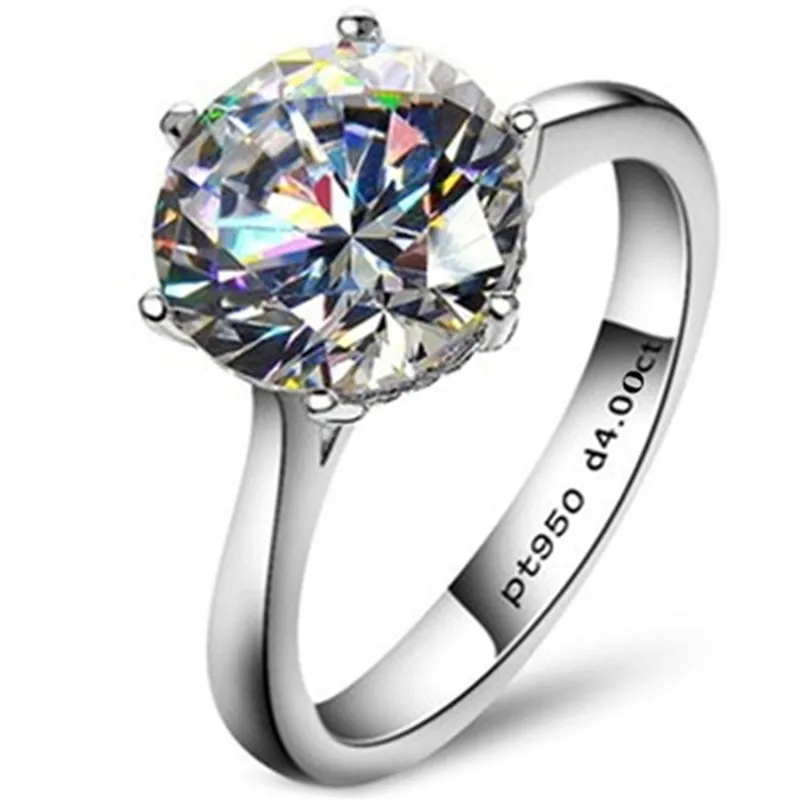 Anneau De Fiançailles Solitaire Pour Les Femmes |4 Carats Classic ...