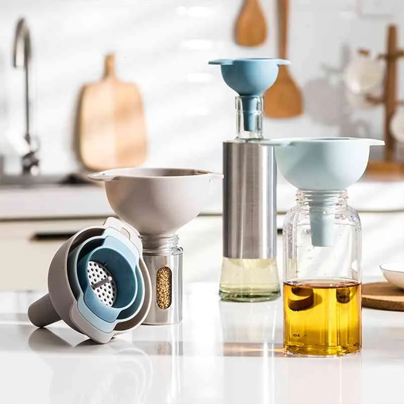 Four In One Multi Function Funnel Set Oil Pot Filter, Kitchen Household ...