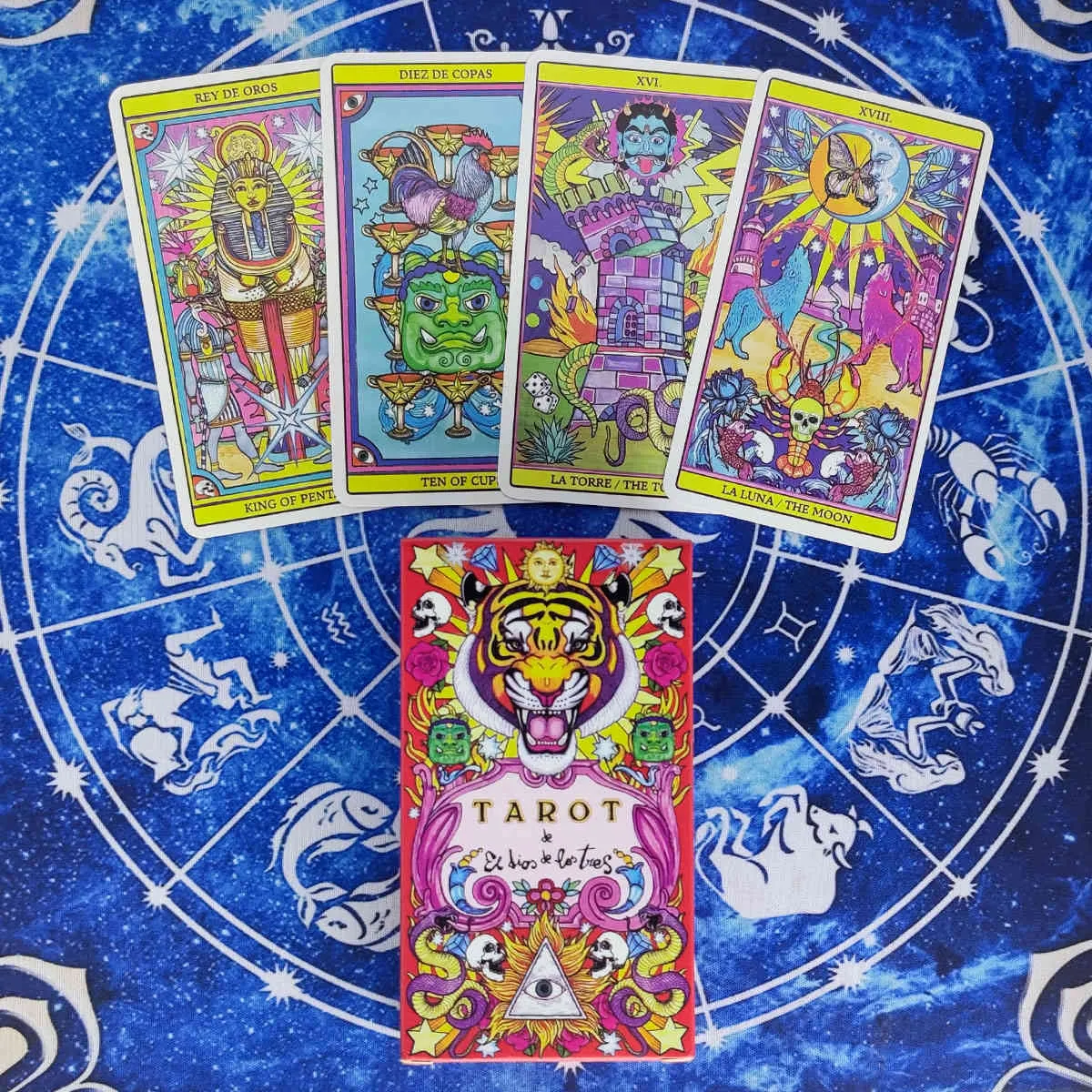 Mystical Tarot Deck - 78 Cards, Divine Guidance, Three-Card Readings ...
