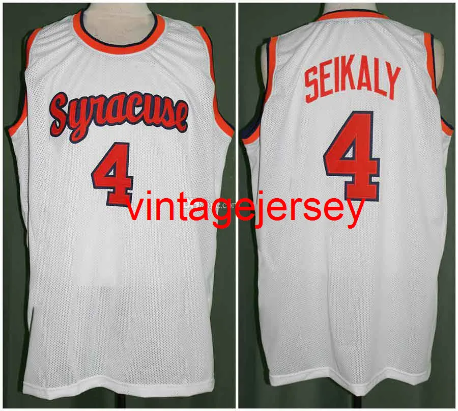 Syracuse Orange Rony Seikaly #4 Retro Basketball Jersey - Classic ...