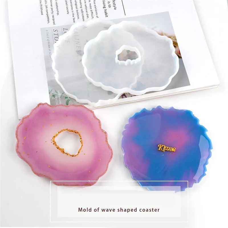 Epoxy Resin Silicone Mold for Irregular Wave Coasters DIY Crafts ...