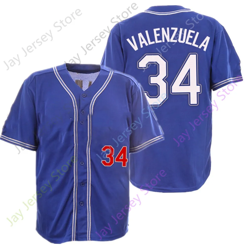 Fernando Valenzuela Jersey 1981 Blue White Grey Cream WS Hall Of Fame ...