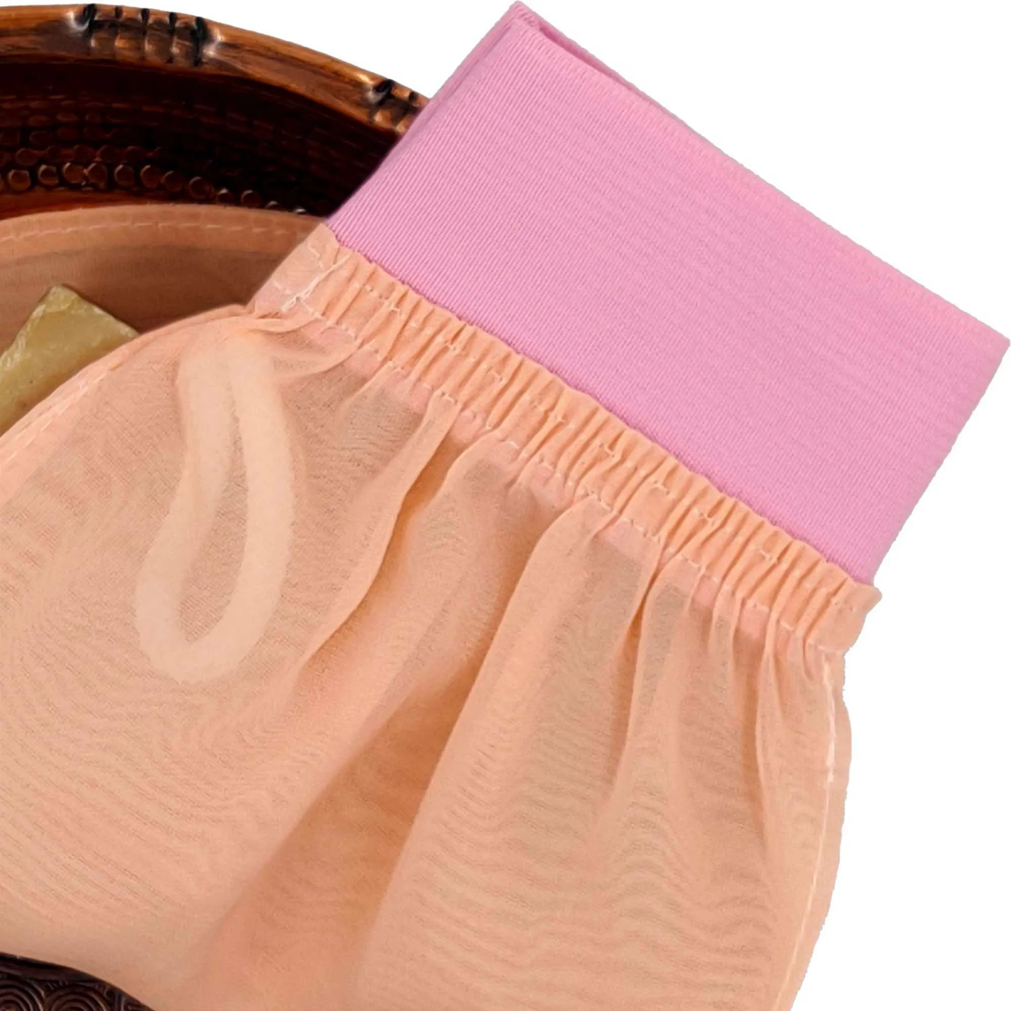 Exfoliating Body Mitt 28X16 cm 100% Dyed Silk Bath Gloves for Turkish ...