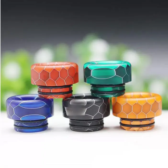 810 Drip Tips Epoxy Resin Snake Skin Shape TFV8 Drip Tip For TFV8 Big ...