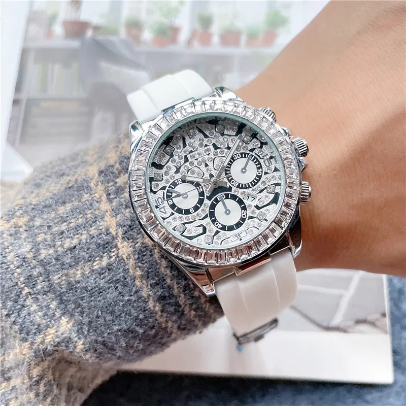 Leopard Print Quartz Watch - Stylish Crystal Diamond Accent, Durable ...