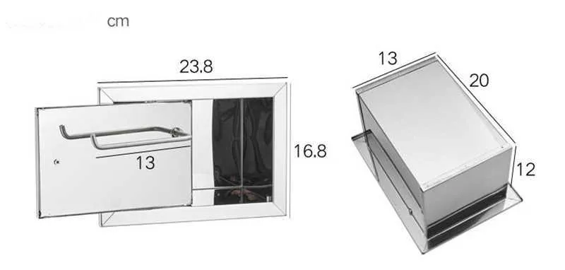Modern 304 Stainless Steel Concealed Paper Holder: Wall Mounted Toilet ...