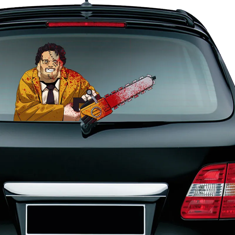 Funny Horror Car Decals - Removable Death Axe & Electric Saw Stickers ...
