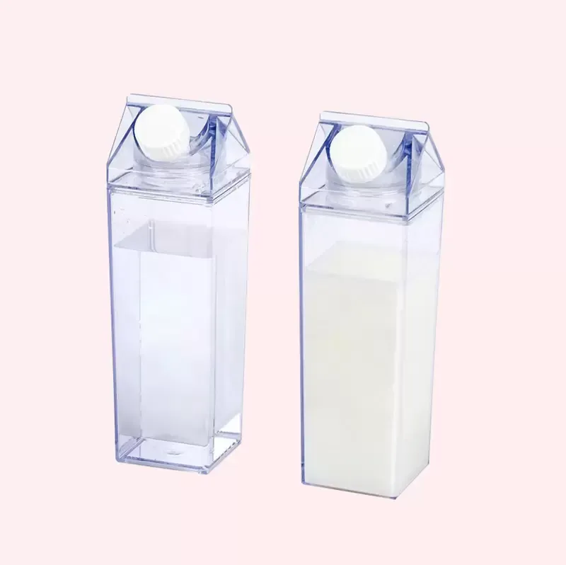 DHgate.com:17oz Milk Carton Water Bottle Milk storage box Transparent ...