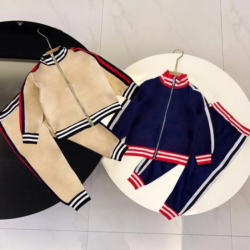 Kids' Tracksuit: 2-Piece Designer Jacket and Pant Set with Letter Print ...
