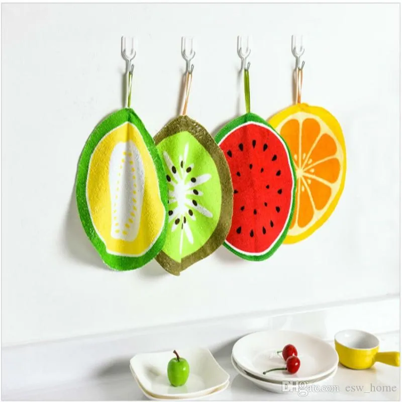 Dish Cloth Wiping Napkin with Lovely Fruit Print: Microfiber Kitchen ...