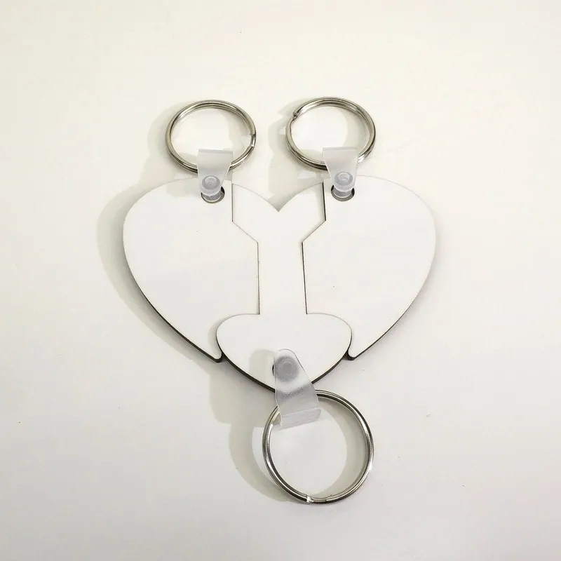 Sublimation Heart Shaped Key Chain DIY Blanks Keychain MDF Board ...