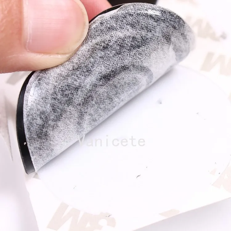 Round Black Silicone Coaster Pad Self Adhesive Cup Bottom Stickers For ...