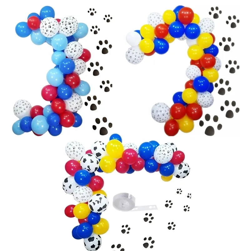 Paw Cow Paw Print Balloons Arch Paw Print Balloons Red Blue Yellow ...