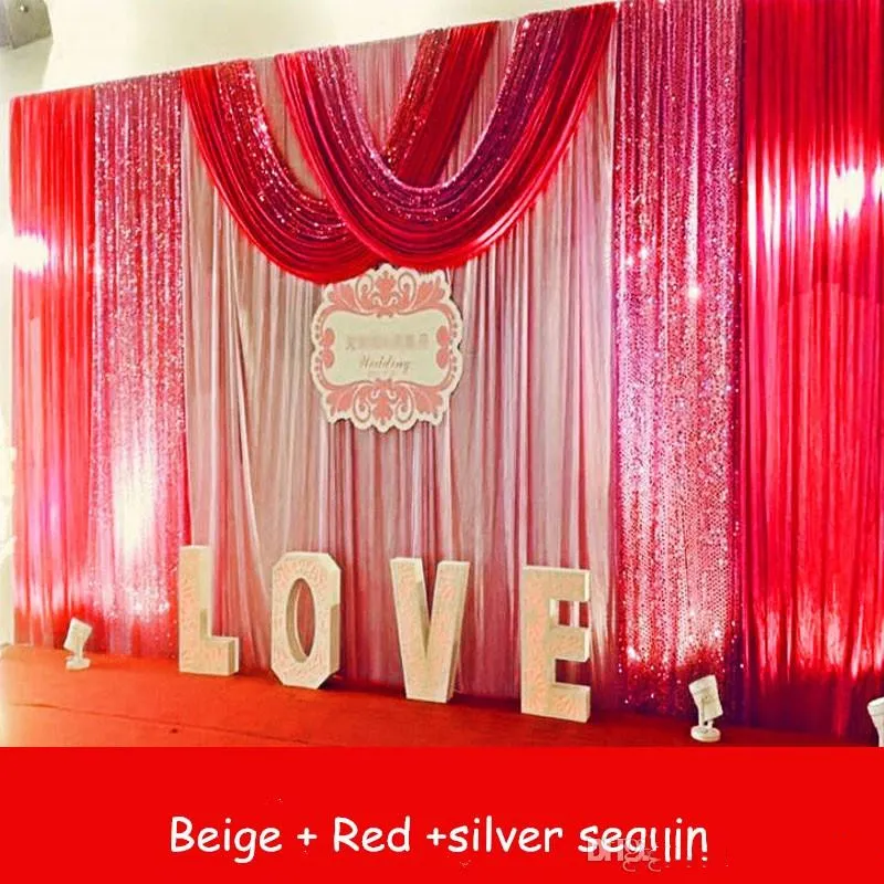 Red And Silver Wedding Background