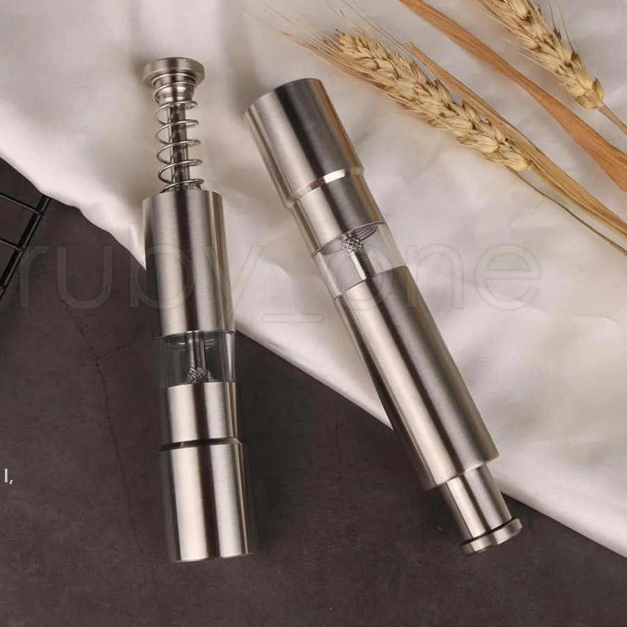 Manual Pepper Hand Mill Salt Shakers One Handed Pepper Grinder ...