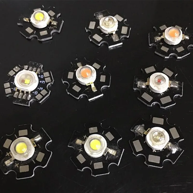 1W 3W High Power LED Beads Full Spectrum: Green, Blue, Yellow, Red ...
