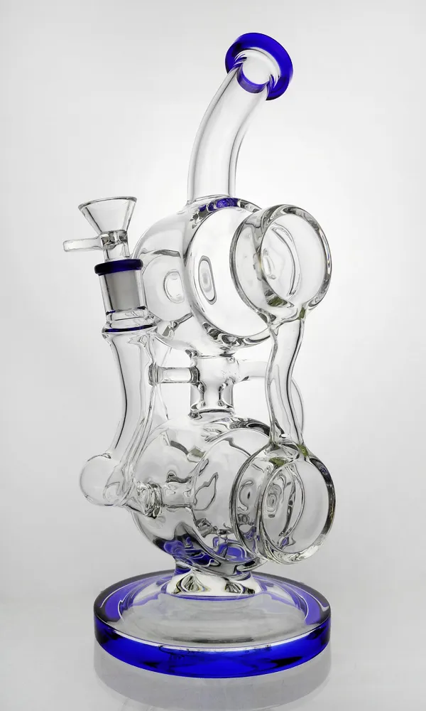 Green Giant 11.8 Double Chamber Recycler Bong With Smoke Perc, 14mm ...