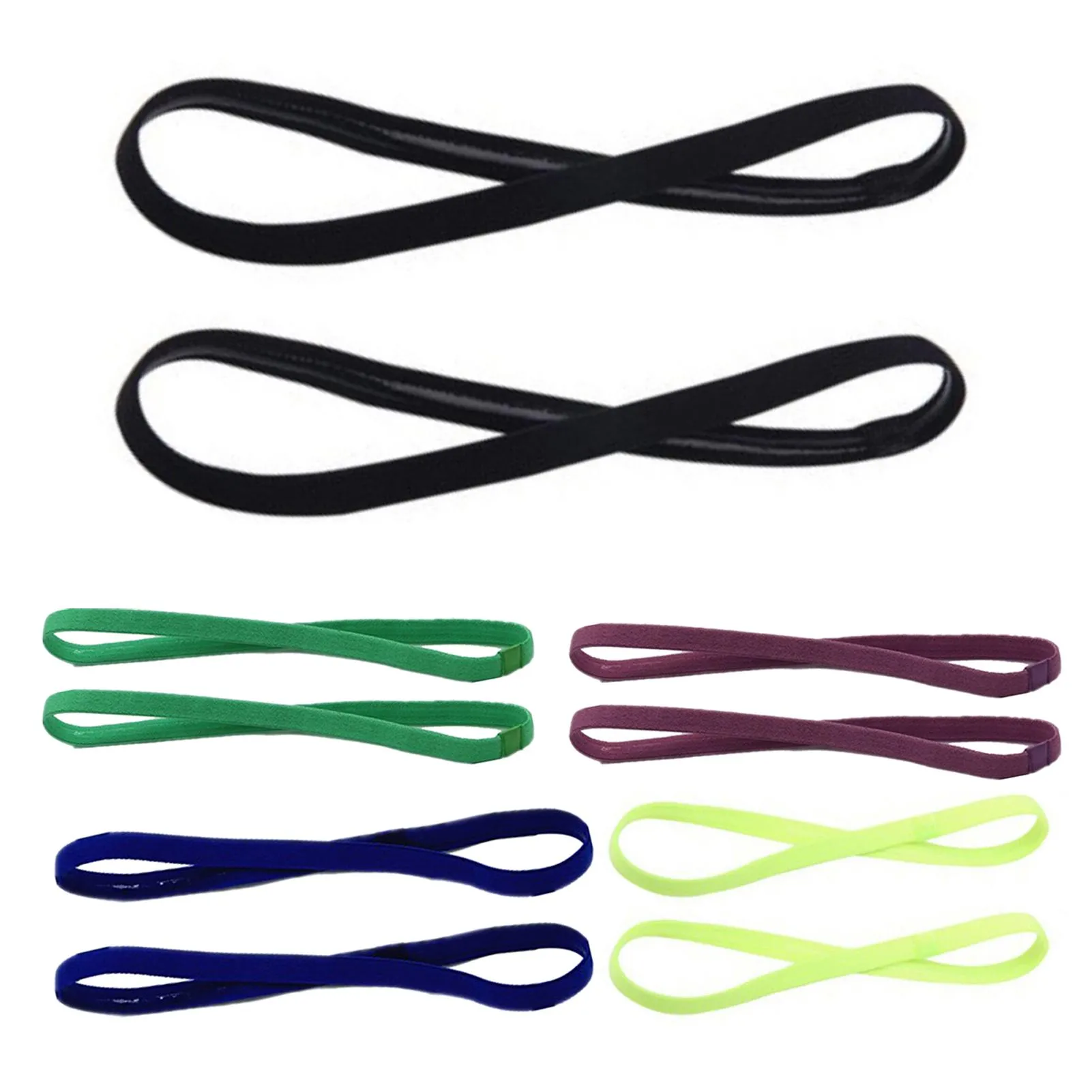 Candy Color Yoga Hair Bands for Women and Men Non-slip Elastic Sports ...