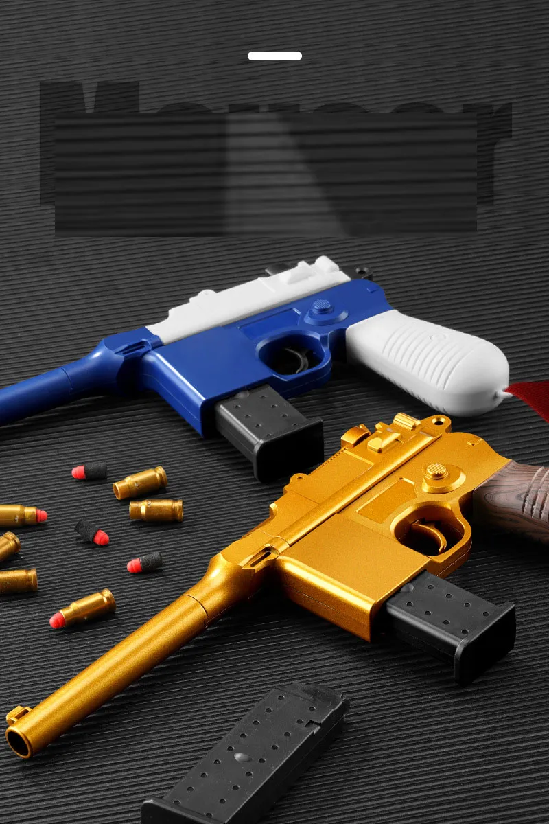 Mauser Toy Guns Pistol Manual EVA Soft Bullet Blaster Revolver Plastic ...