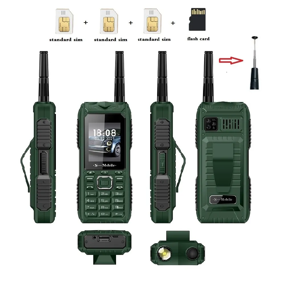 Tri SIM GSM Outdoor Mobile Phone with 2.2 in Color Screen, 2400 mAh ...