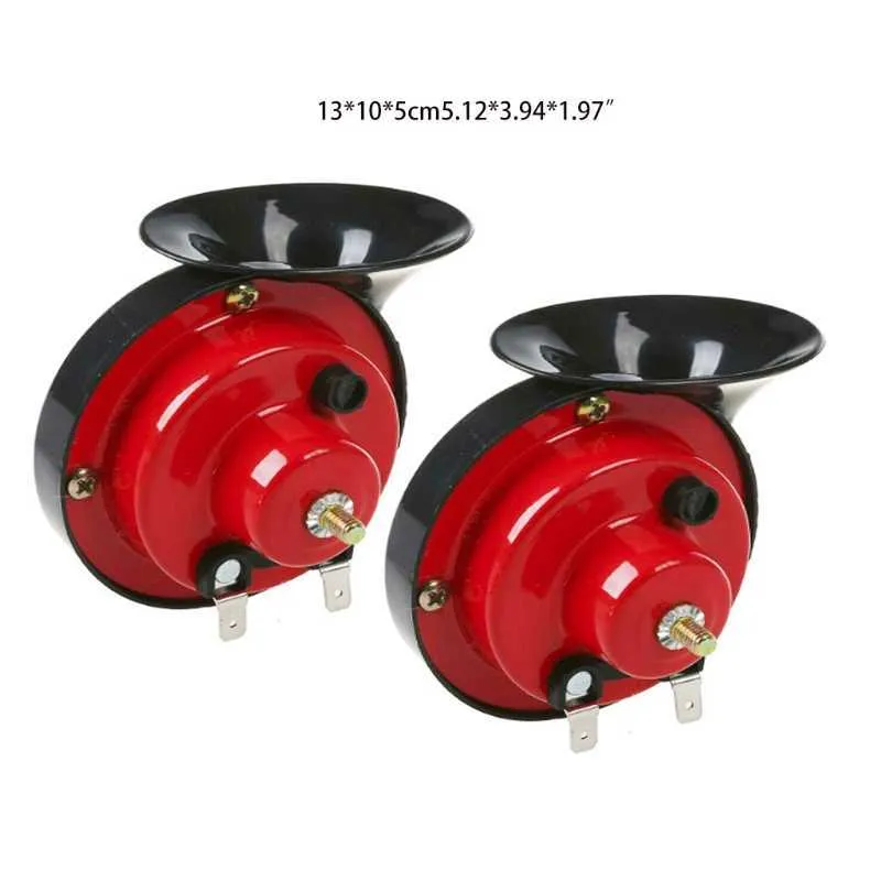 300DB 12V Train Horn Electric Snail Horns Waterproof Kit Double Tone ...