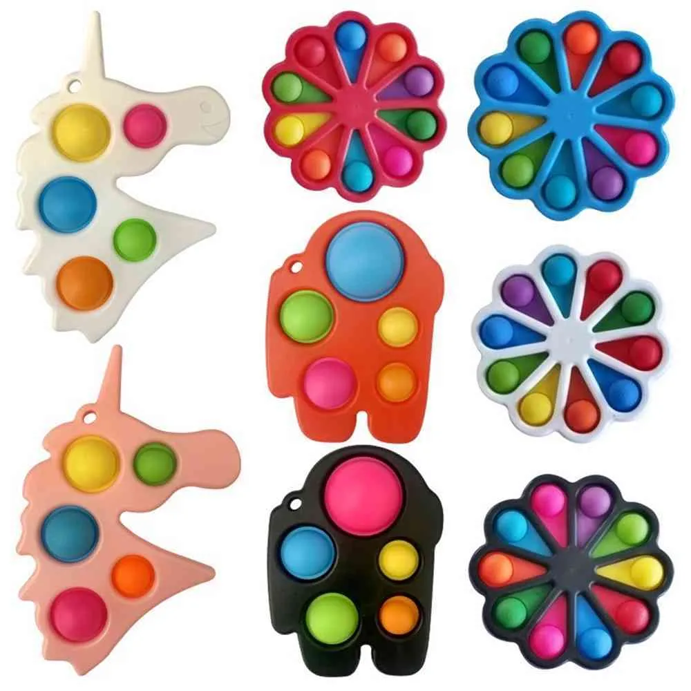Soulagement Du Stress Sensory Fidget Bubble Porte Clés Enfants Jouets ...