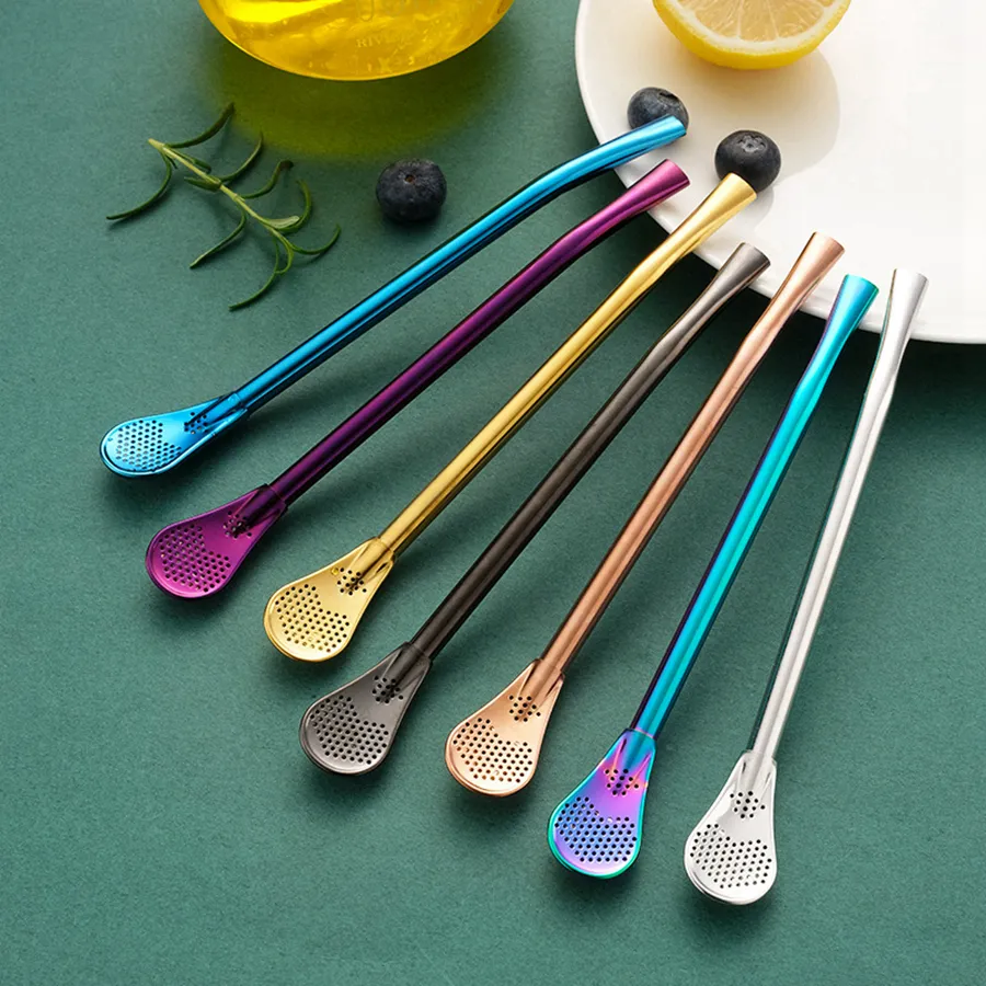 DHgate.com:Premium Stainless Steel Tea Bombilla Straws Set | Reusable ...