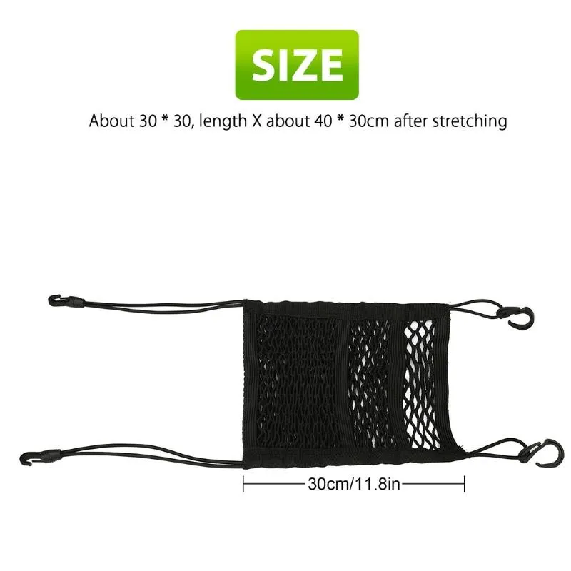 DHgate.com:Car Mesh Net Organizer | Storage Seat Pocket | Black ...