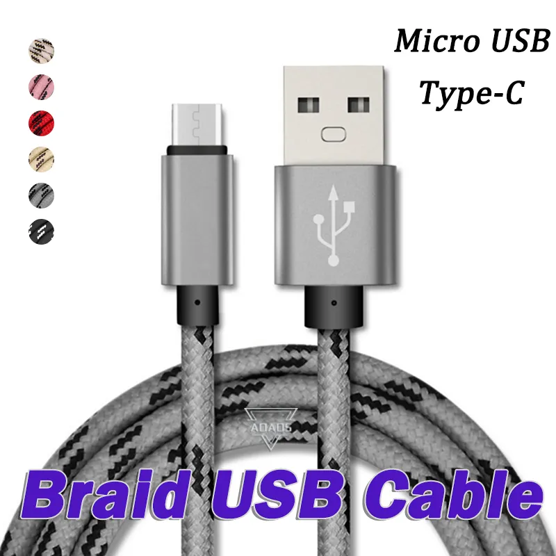 Fast Charging Micro USB Type C Usb Charging Cable Types With Data Sync ...