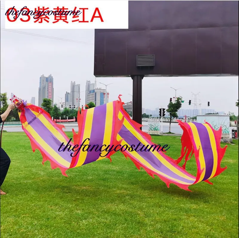6m Dragon Ribbon Dance Costume Silk Chinese Mascot Strip Cartoon ...