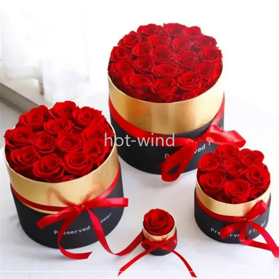 2022 Eternal Rose In Box Preserved Real Rose Flowers With Box Set Romantic Valentines Day Gifts ...