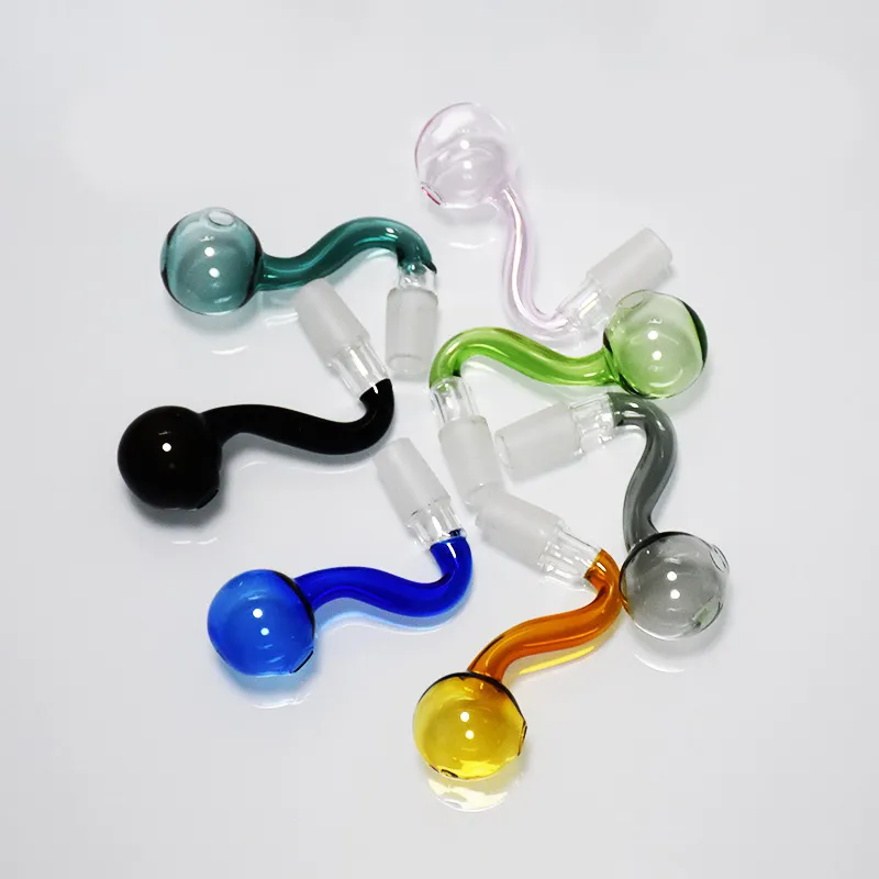 Colorful 14mm Male Joint Tobacco Bowl Pyrex Glass Oil Burner Pipe Glass ...