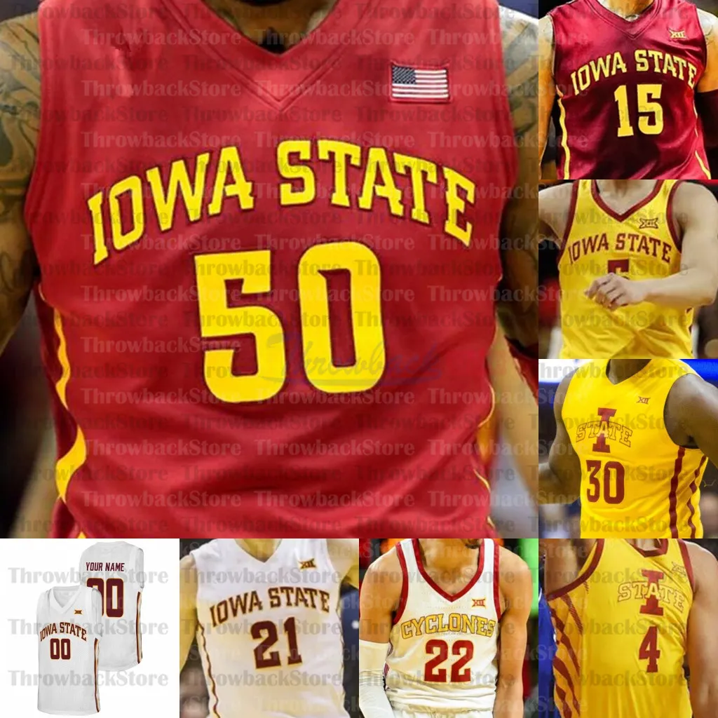 Iowa State Cyclones Basketball Jerseys Custom Mens Team Shirts For ...