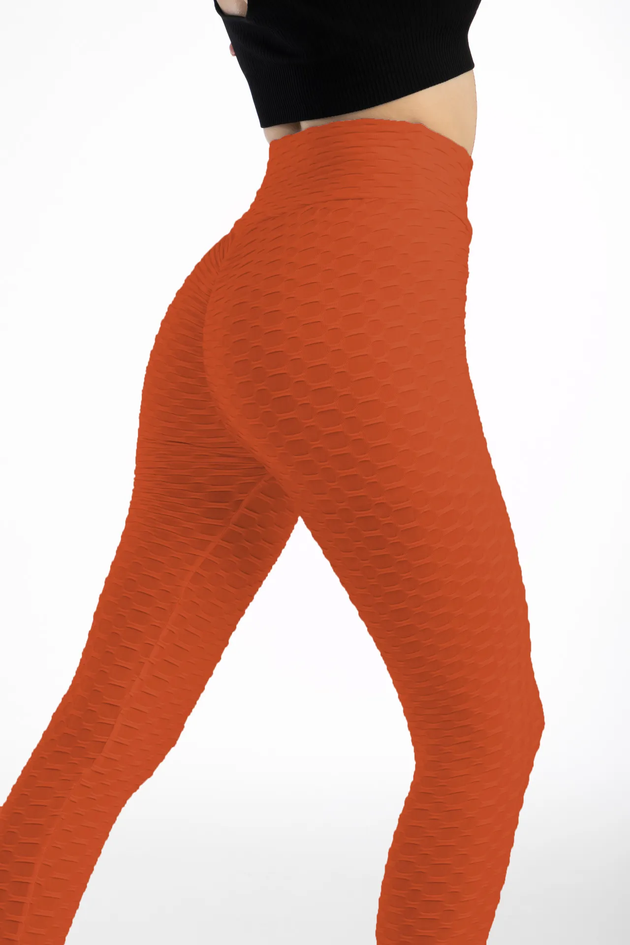Sexy Women Legging Textured Booty Yoga Pants High Waist Bubble Bottoms Tight Ruched Workout Butt