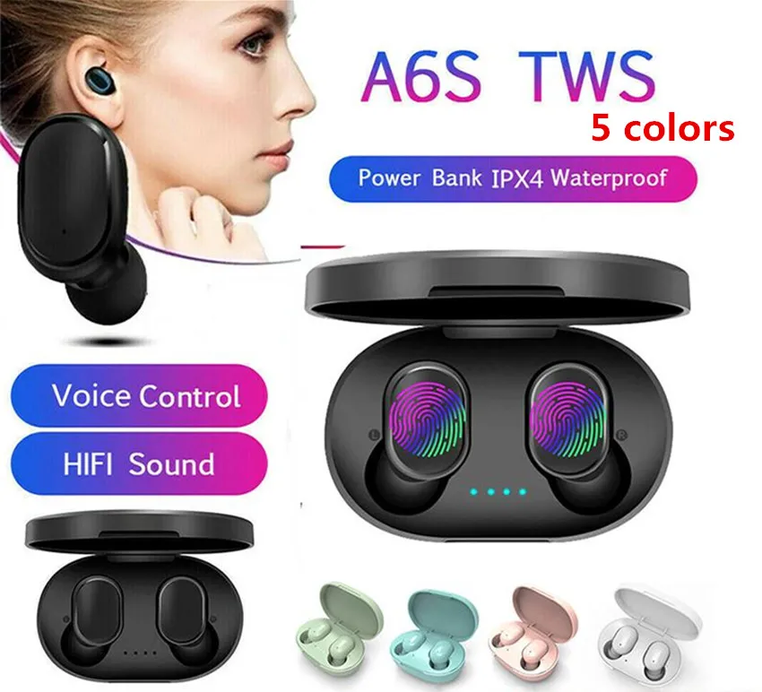 DHgate.com:A6S TWS Bluetooth 5.0 True Wireless Earbuds with Mic for ...
