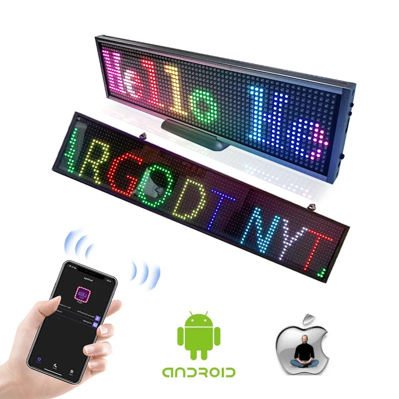 RGB Full-Color LED Car Window Display: Programmable Scrolling Sign for ...