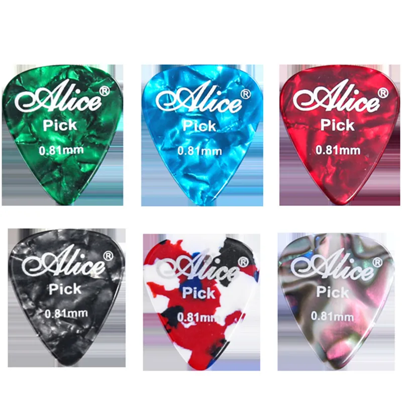 Alice Celluloid Guitar Picks Acoustic Folk Plectrum Standard Size Multi ...