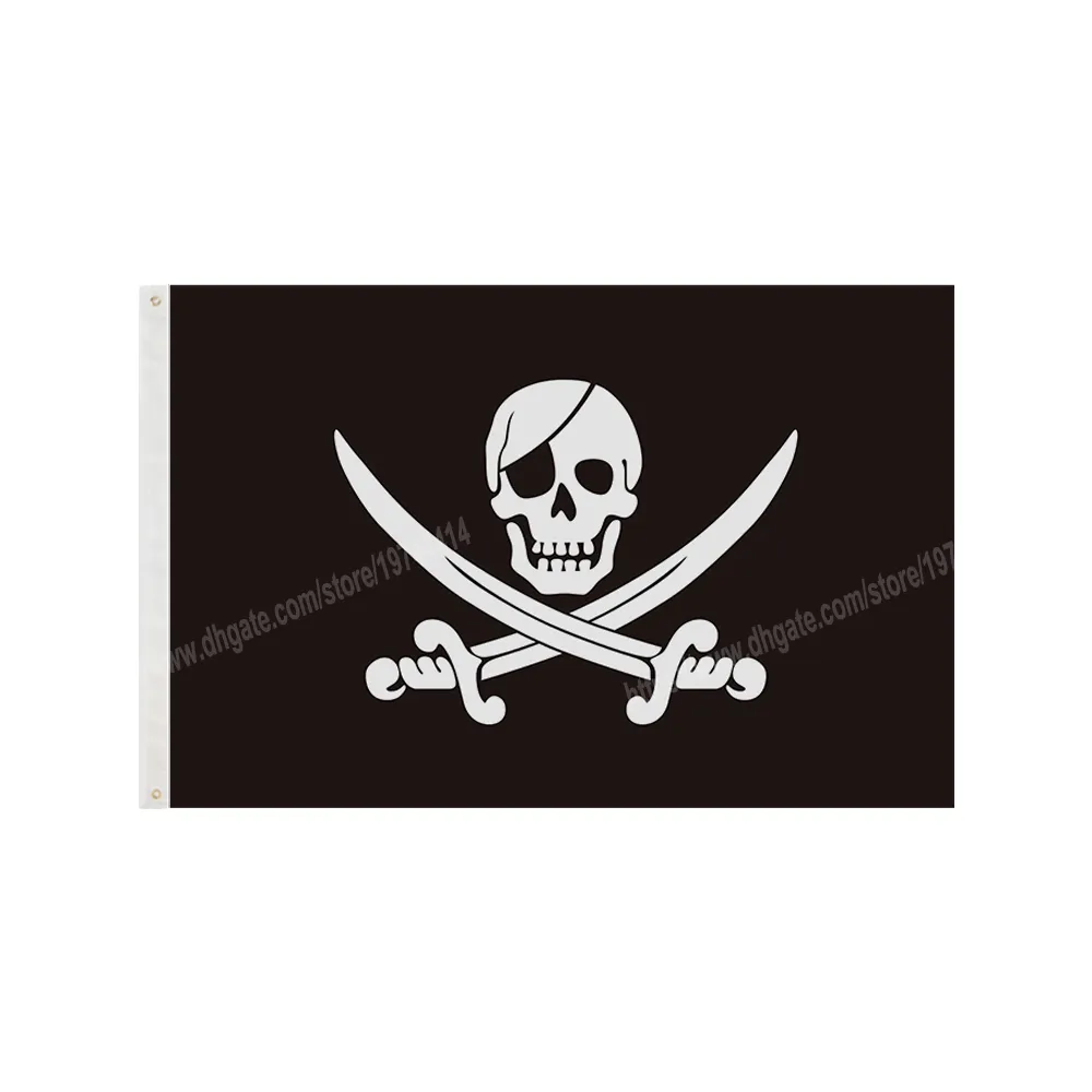 Customizable Pirate Skeleton Roman Empire Flag 90 X 150cm, 3x5ft, Brass ...