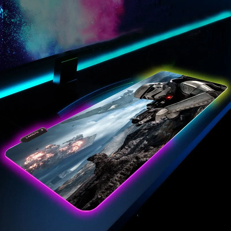 Star Battle RGB Waterproof Gaming Mouse Pad With Large LED Light, 7 ...