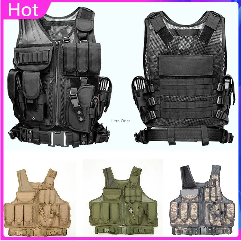 DHgate.com:Tactical Military Vest with Detachable Belt and Gun Holster ...