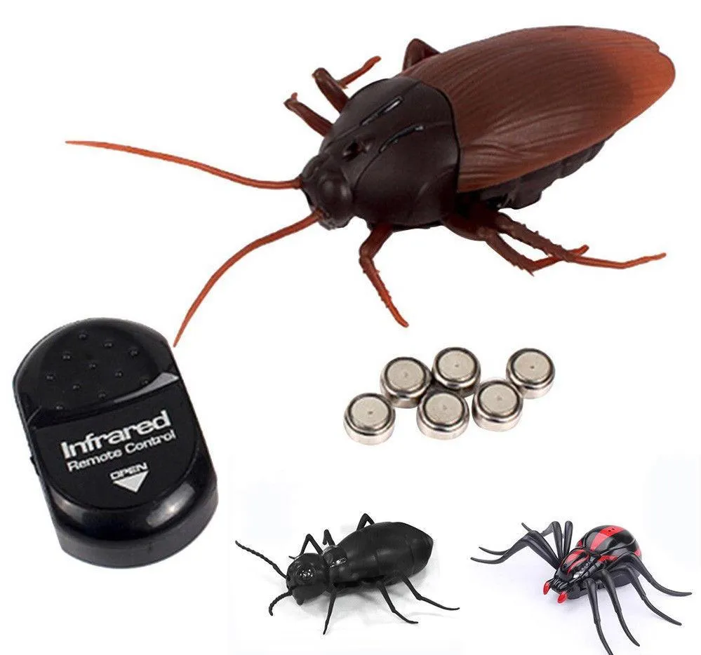 Remote Control Cockroach Toy Realistic RC Prank Bug For Halloween, Xmas ...